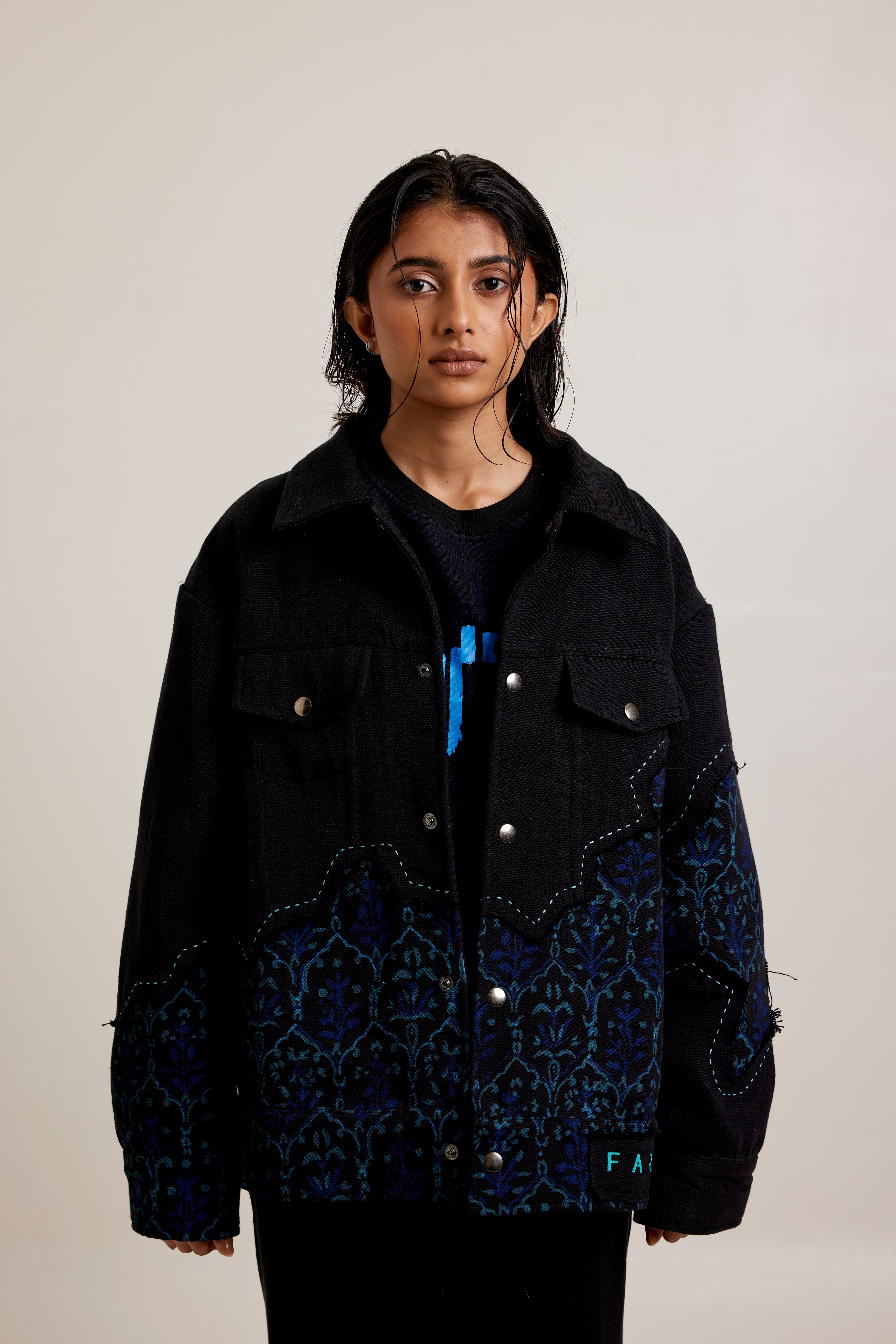 Black Khadi Handwoven - Jacket 2.0 – F A R A K